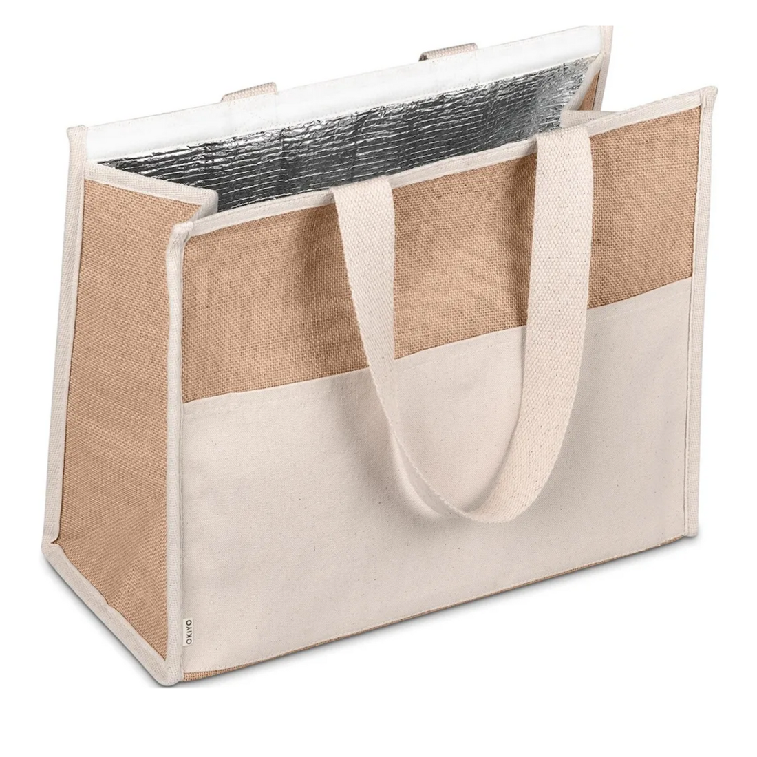 KCB Jute & Cotton Lunch Bag – Purpink KCB Gift Shop